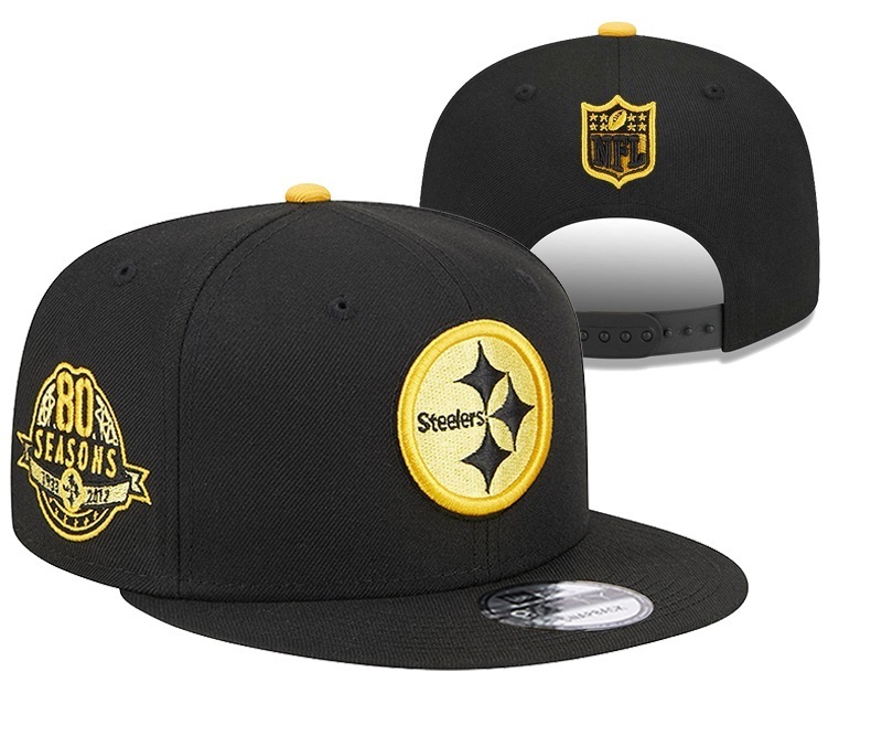 New Era Black Pittsburgh Steelers Goth Side Script 9FIFTY Snapback Hat ...
