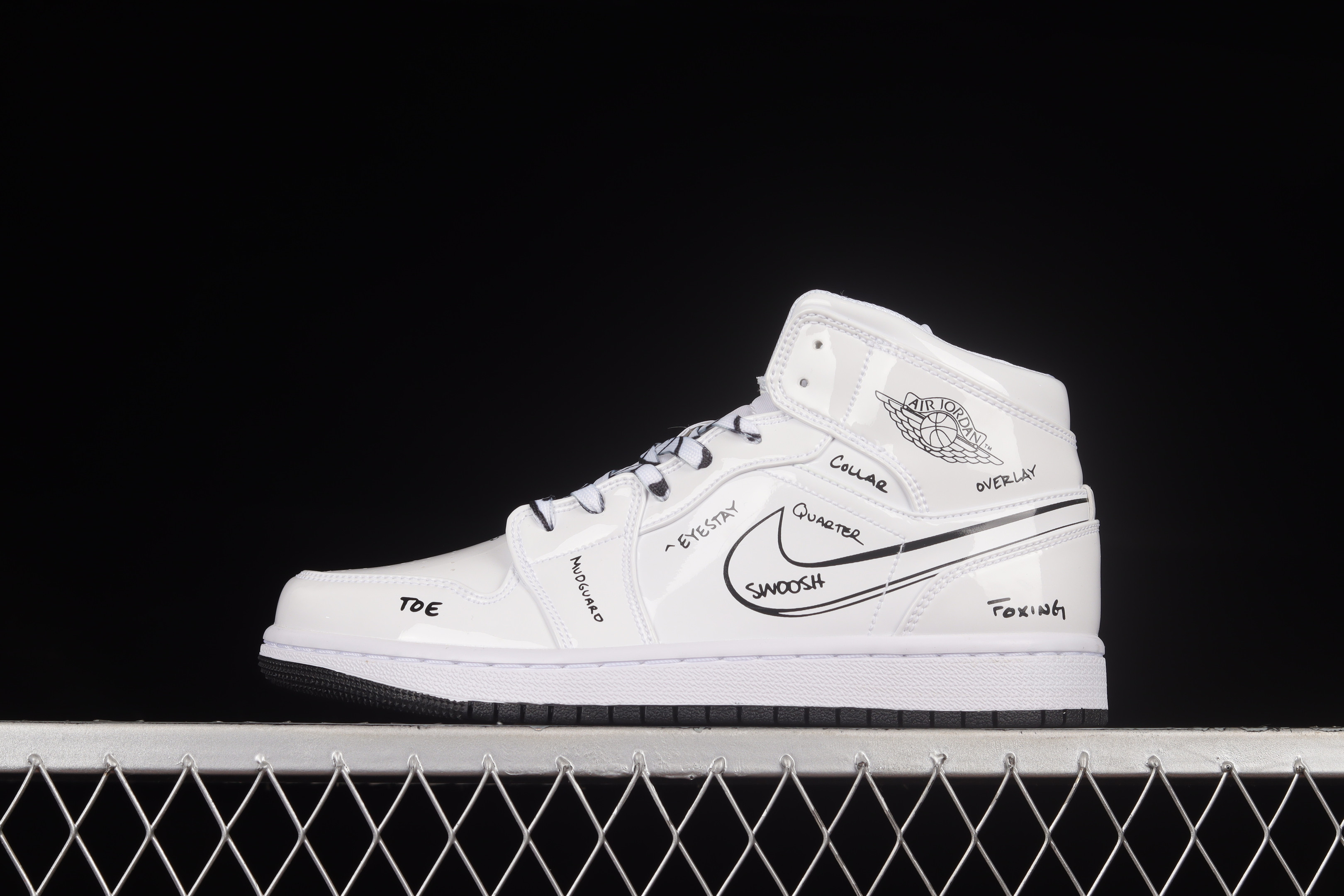 Nike Air Jordan 1 Mid Schematic Shoes Sneakers, Women PR-751324 – Air ...
